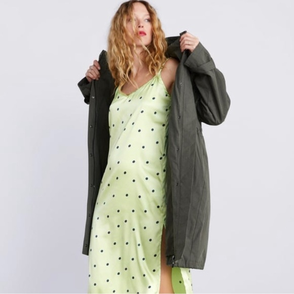 Zara | Dresses | Zara Pistachio Green Satin Midi Slip Dress | Poshmark